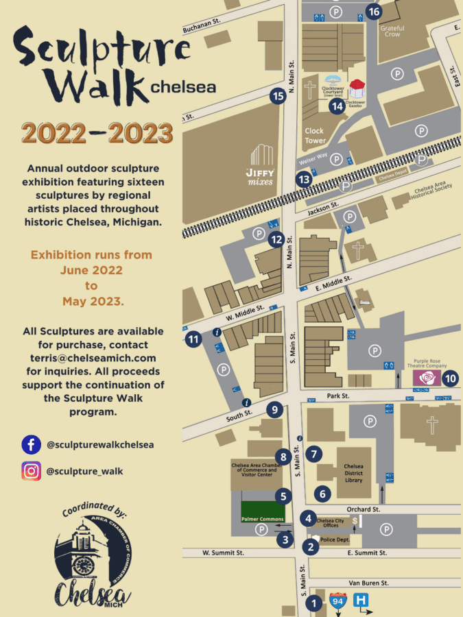 Explore the Sculpture Walk in Chelsea, Michigan | Chelsea Michigan ...