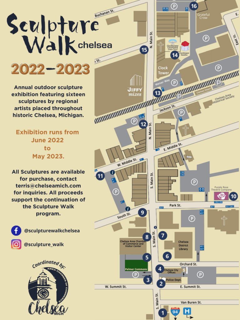 Explore the Sculpture Walk in Chelsea, Michigan | Chelsea Michigan ...