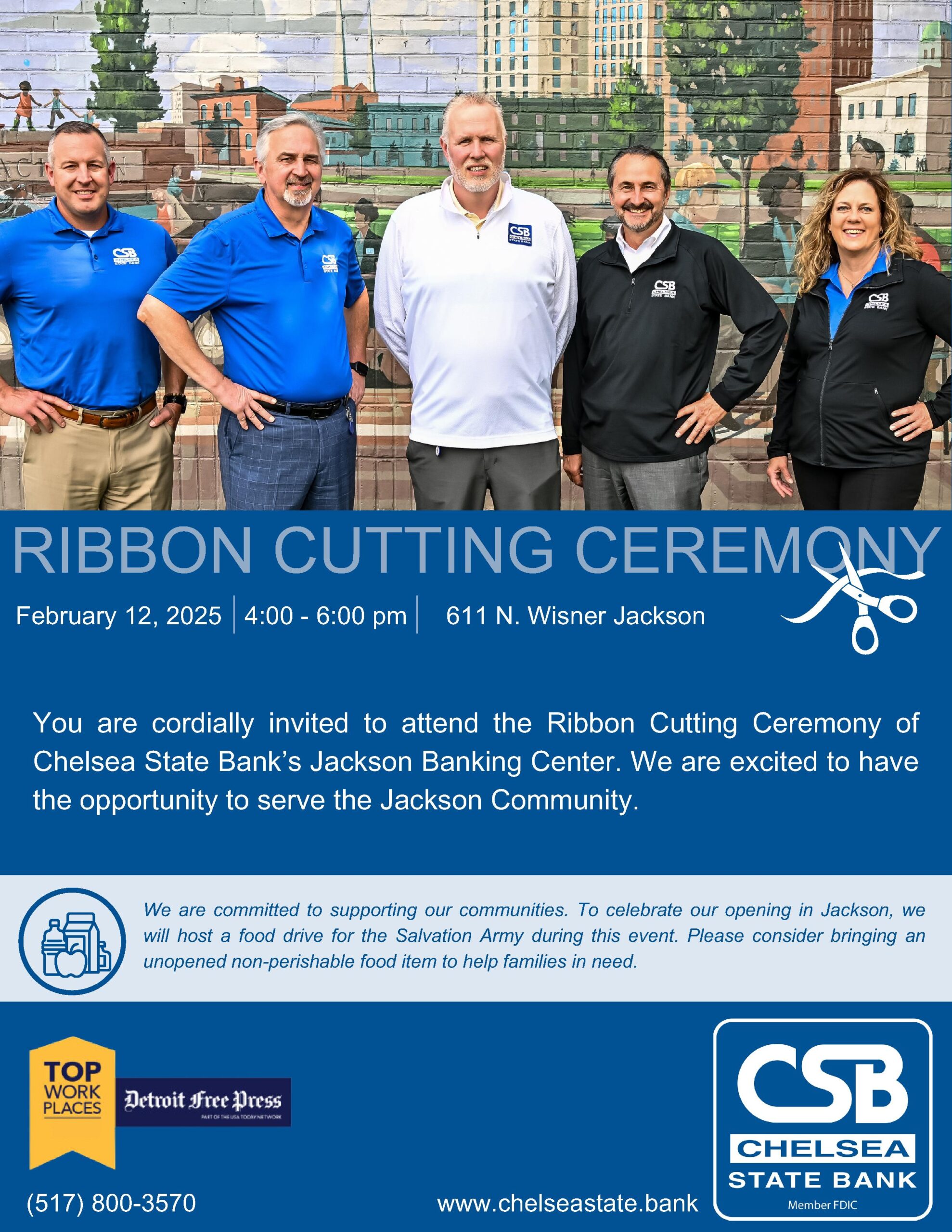 Chelsea State Bank's Jackson Banking Center Ribbon Cutting | Chelsea ...