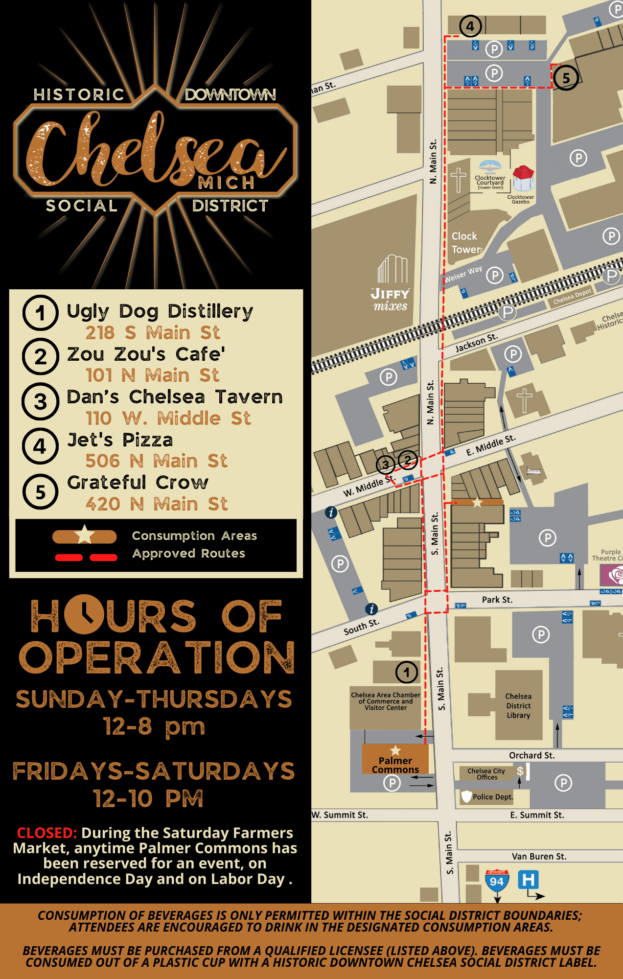 The Historic Downtown Chelsea Social District | Chelsea Michigan ...