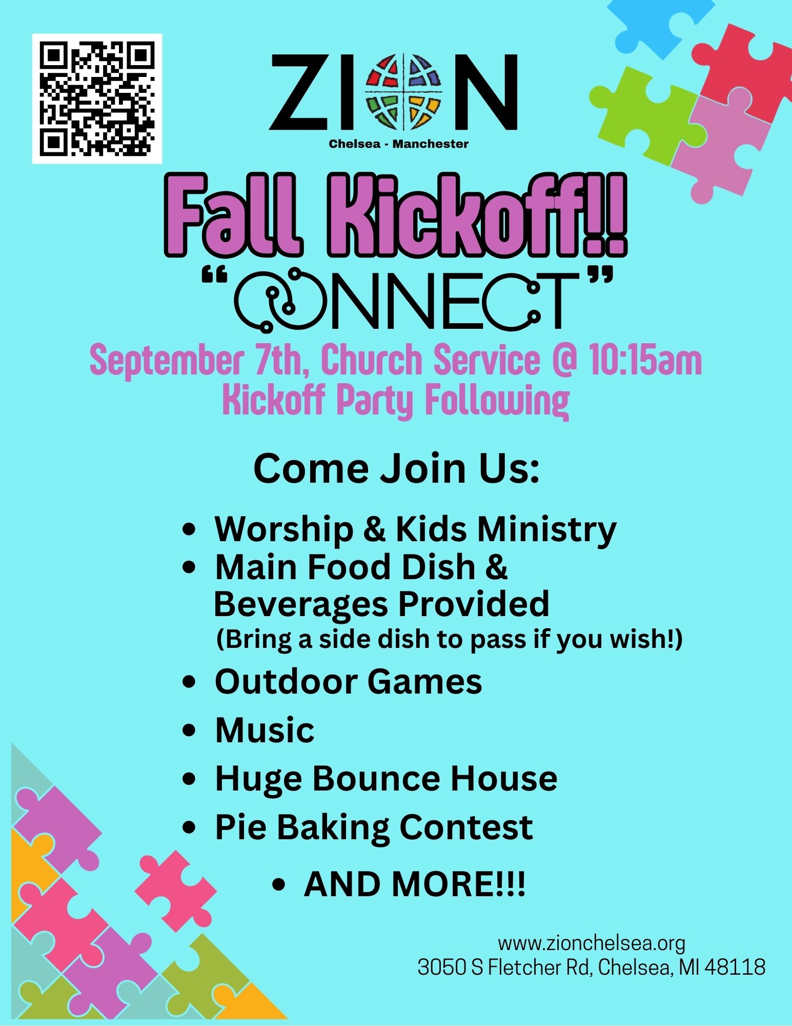 Zion Lutheran Church Fall Kick-Off | Chelsea Michigan | chelseamich.com