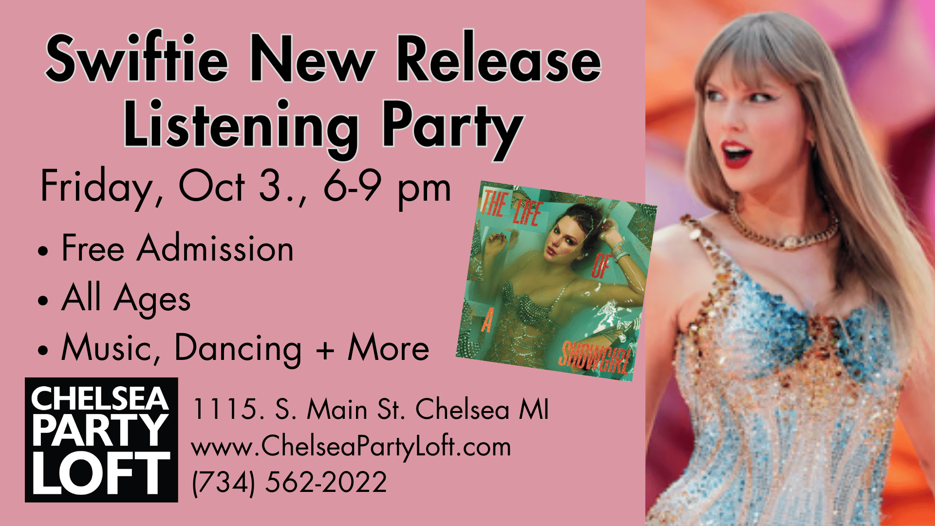 Kids & Teens Taylor Swift Album Listening Party | Chelsea Michigan ...