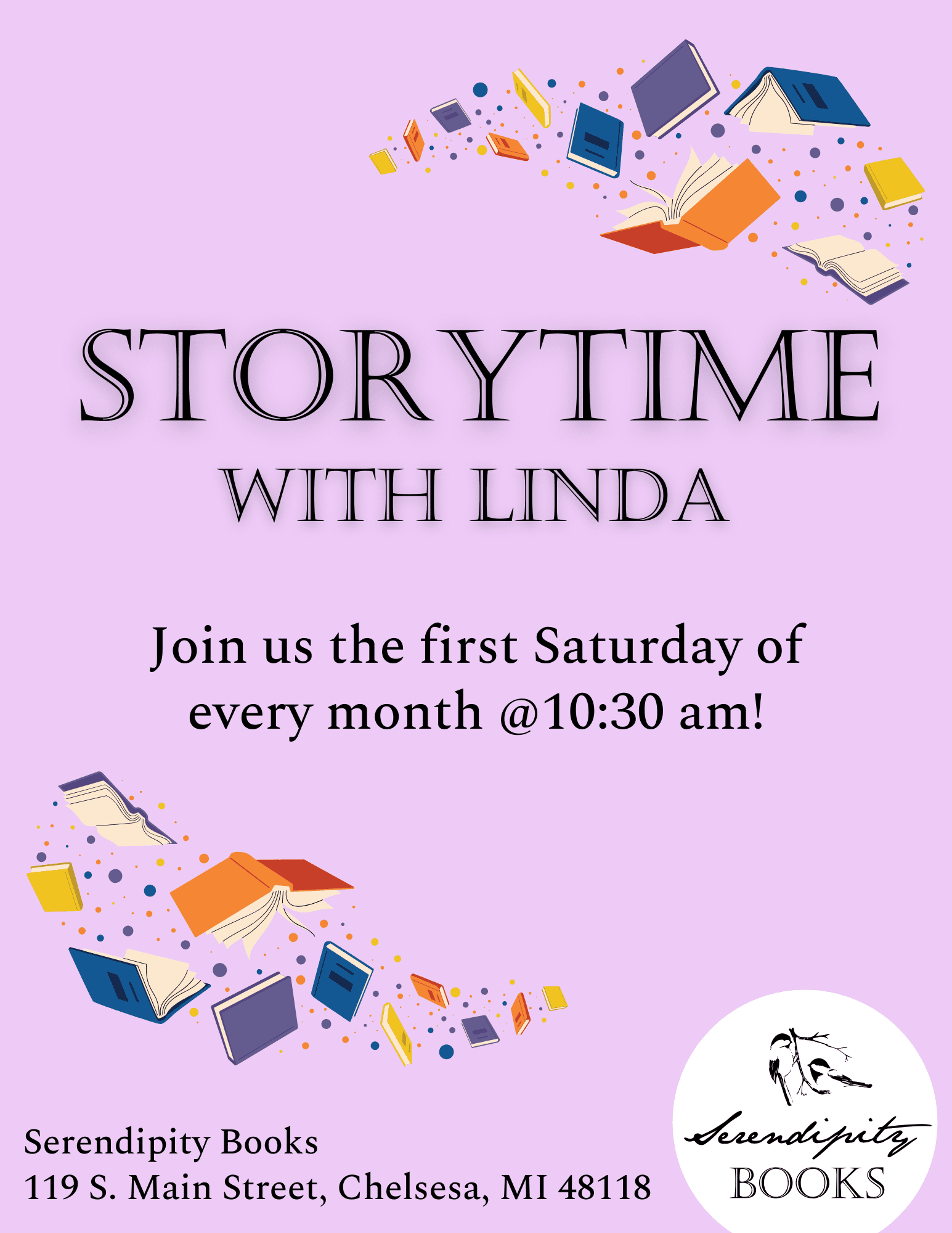 Storytime @ Serendipity Books | Chelsea Michigan | chelseamich.com